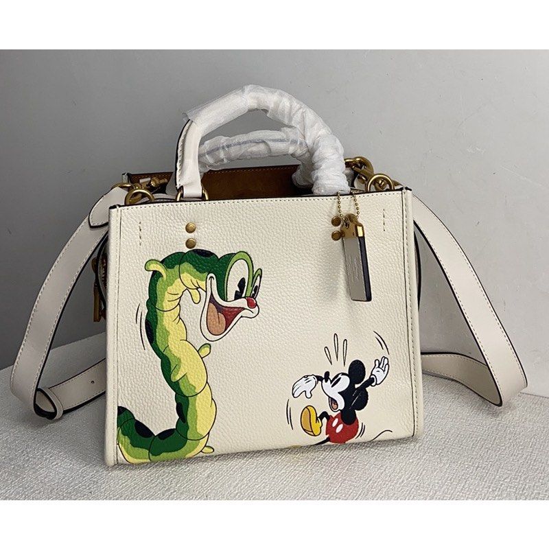 Coach x Disney Rogue 25 Tote Bag with Mickey Mouse, Women's Fashion ...