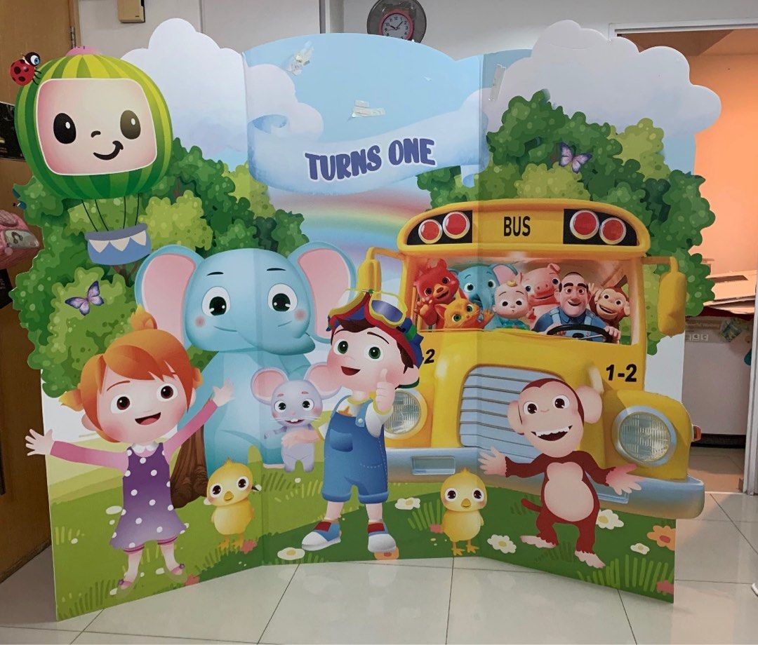 2.5m x 2m Cocomelon Backdrop, Hobbies & Toys, Stationery & Craft, Art ...