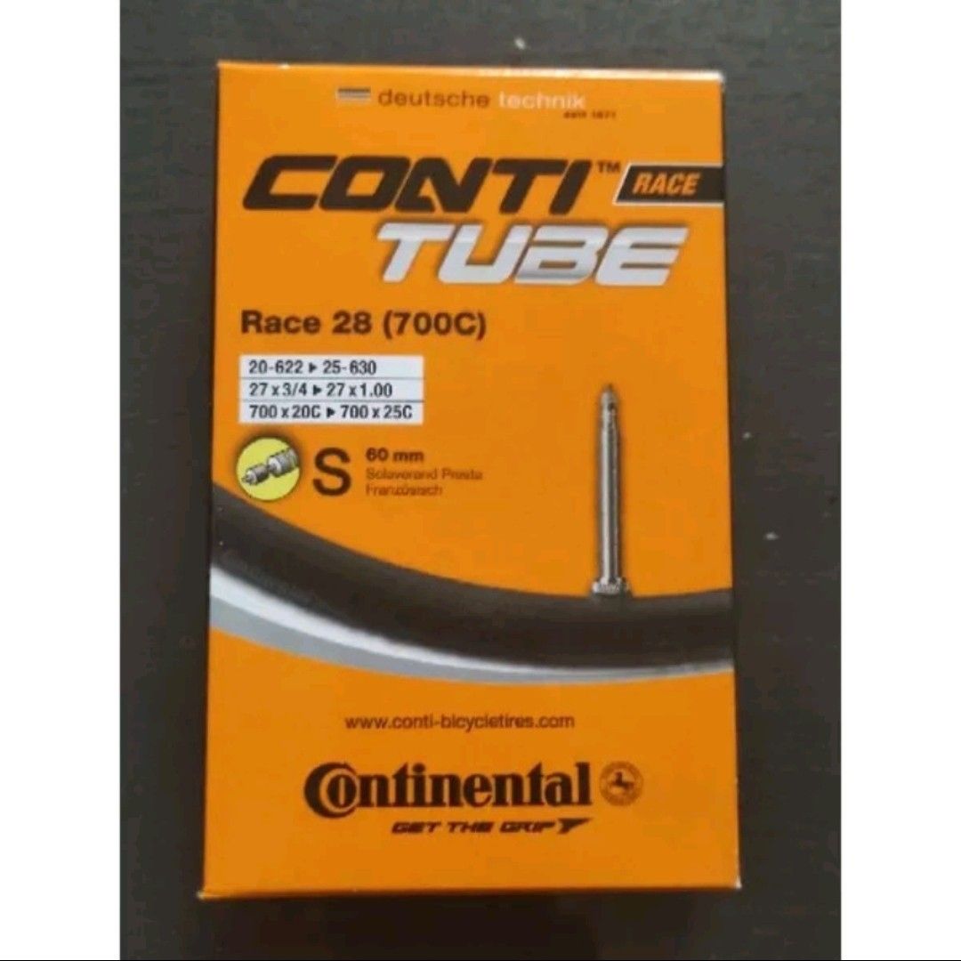 Continental Race 28 inner tube for 700c, Sports Equipment, Bicycles ...
