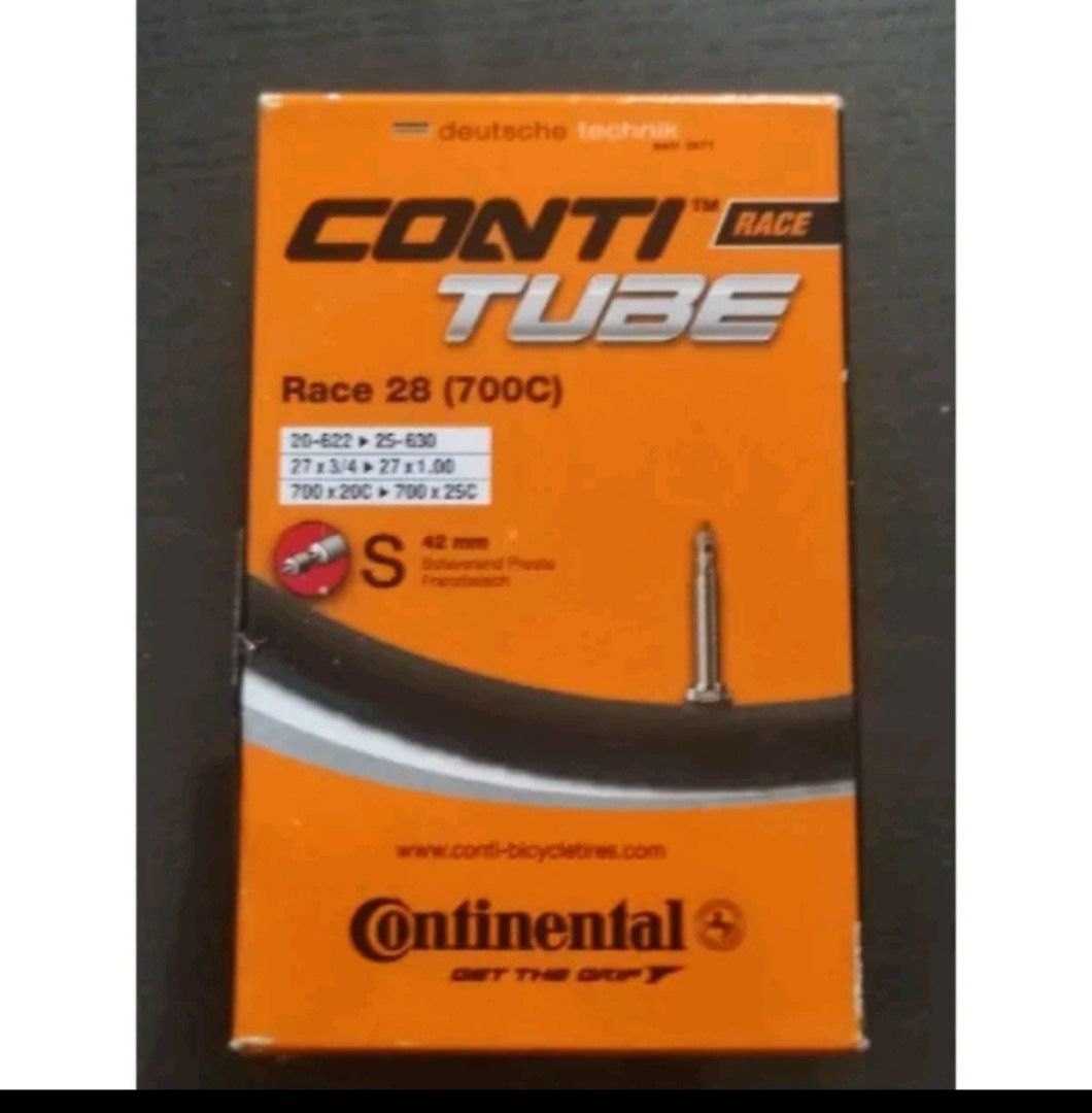 Continental Race 28 inner tube for 700c, Sports Equipment, Bicycles ...