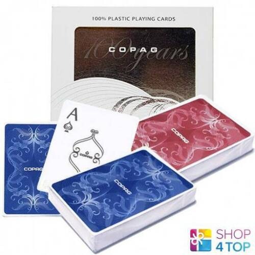 Copag Bridge Size 100 Years Centennial Limited Edition Index Plastic Poker Playing Cards - Tin ...