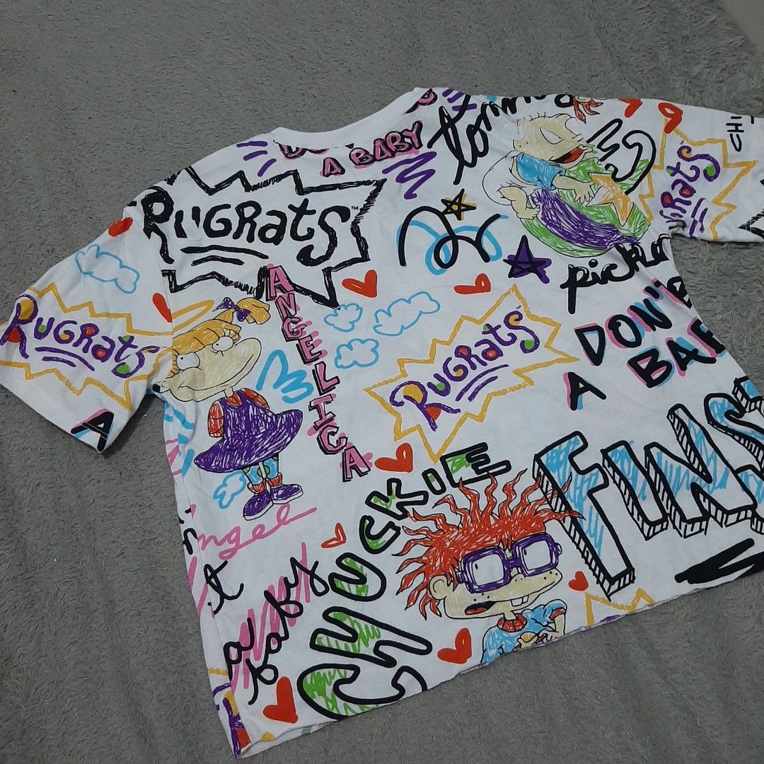 Croptop Nickelodeon Rugrats, Fesyen Wanita, Pakaian Wanita, Atasan di ...