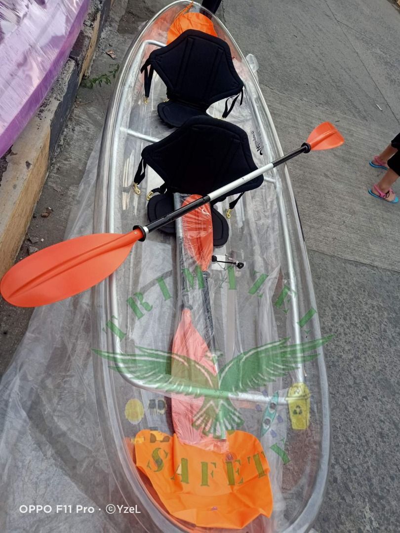 CRYSTAL TRANSPARENT KAYAK on Carousell