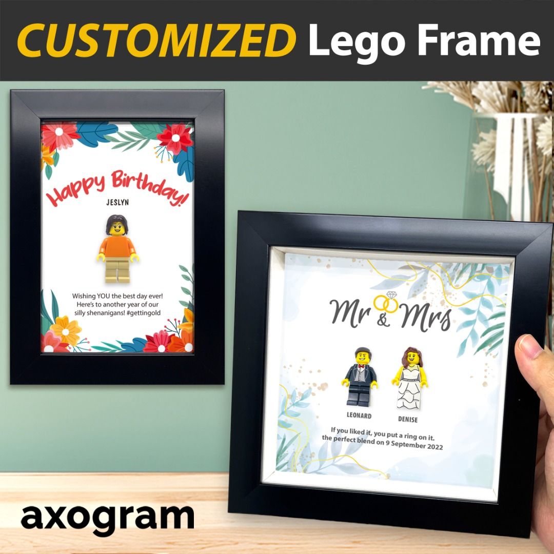 Customized Lego Frame | Personalised Wedding Minifig Frame | Customized ...