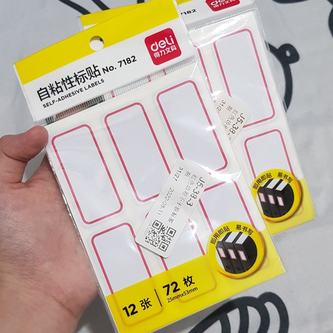 Deli Self Adhesive Labels on Carousell