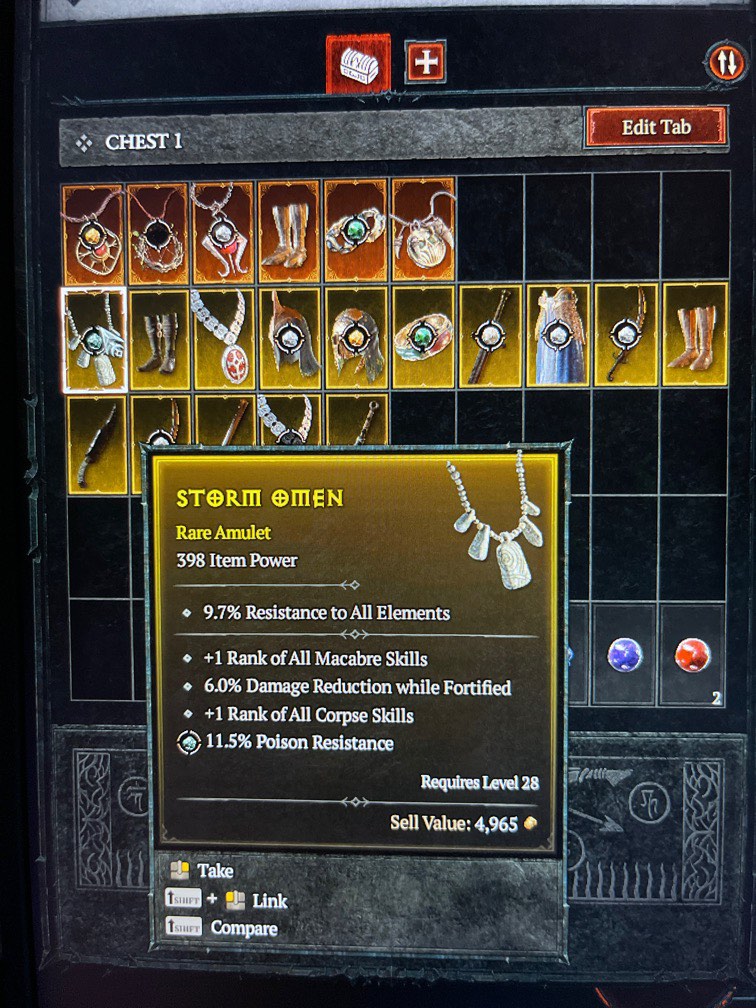 Diablo 4 Rare item (ALL CLASS) Set 1, Video Gaming, Gaming Accessories ...
