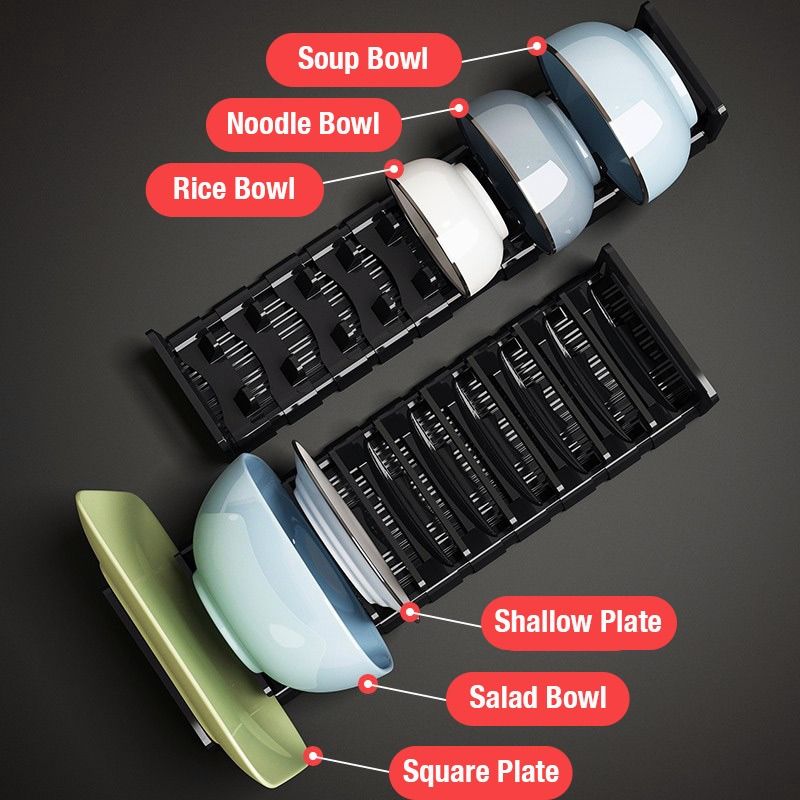 Dish Plate Drying Rack Kitchen Organizer Drawer Storage Cabinet ...