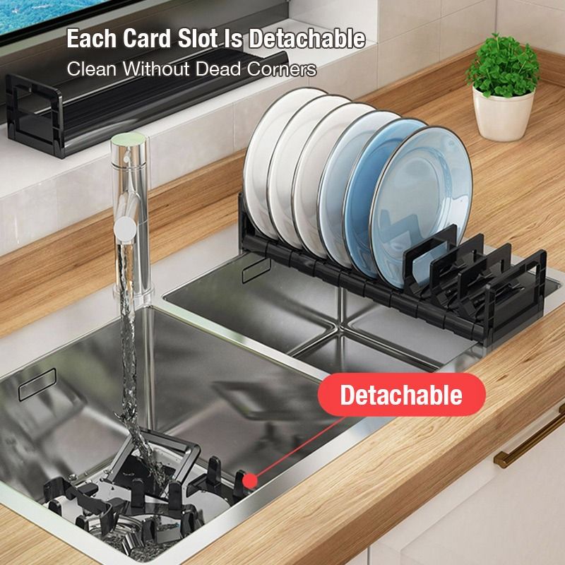 Dish Plate Drying Rack Kitchen Organizer Drawer Storage Cabinet ...