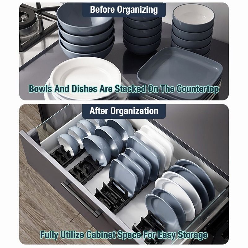 Dish Plate Drying Rack Kitchen Organizer Drawer Storage Cabinet ...