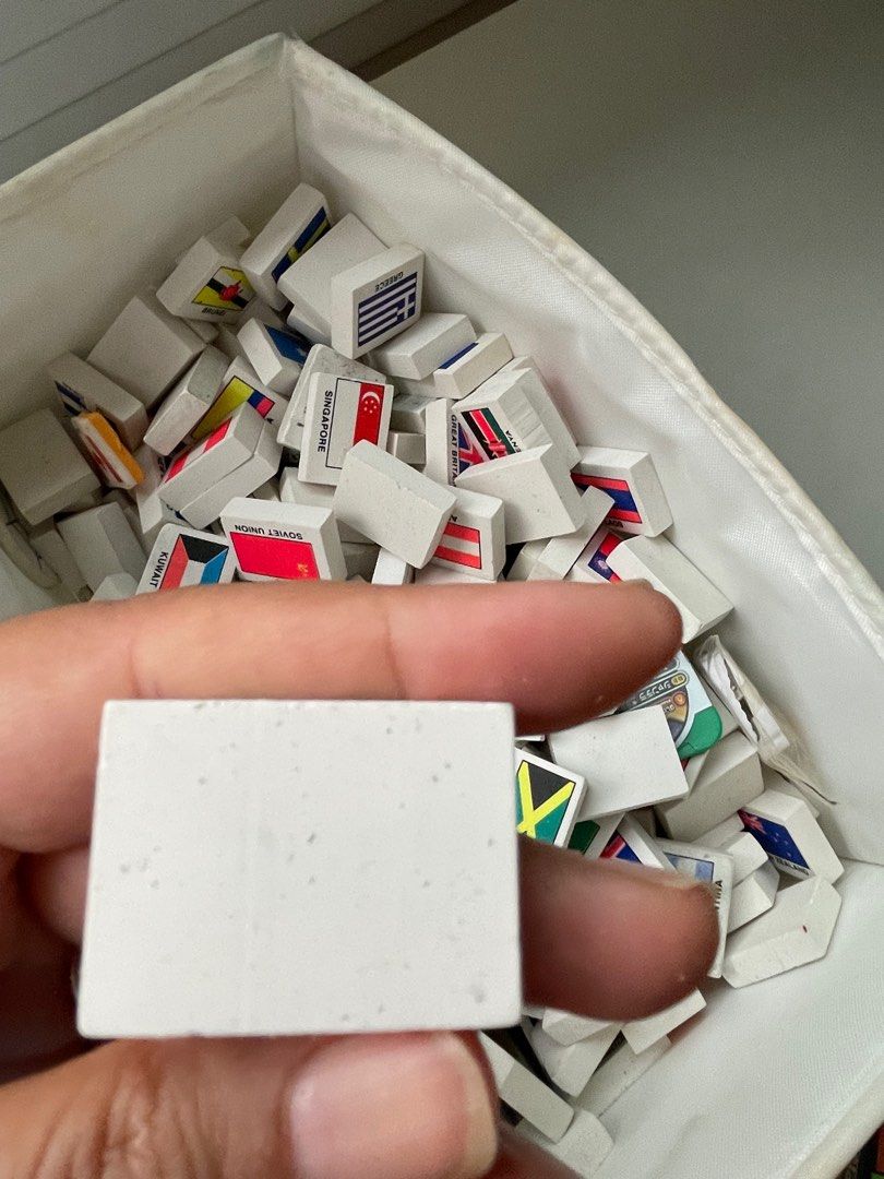 Erasers with various country flags, Hobbies & Toys, Stationery & Craft ...