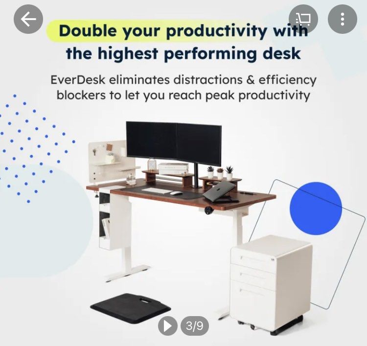 EverDesk max - Ergonomic Standing Height Adjustable Desk Table | Sit ...