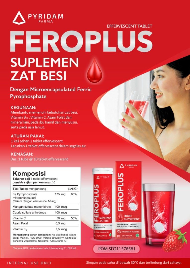 Feroplus tablet efervecent, Kesehatan & Kecantikan, Parfum, Kuku & Lainnya di Carousell