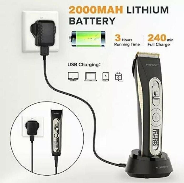 FITFORT Model 6619, Professional Hair Clipper Cordless, Beard and Body ...