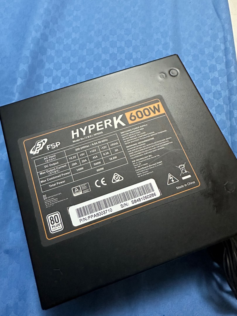 FSP HyperK 600W, Computers & Tech, Parts & Accessories, Computer Parts ...