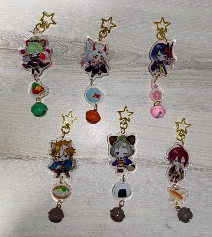 Genshin Sweets Paradise Keychains (Yoimiya, Kazuha, Thoma, Ayaka, Yae ...
