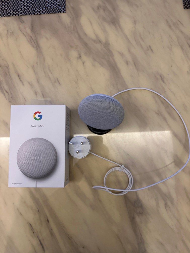 2nd Gen Google Nest Mini x2 with speaker stand, Audio, Soundbars ...