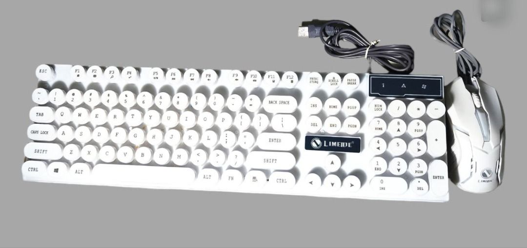 GTX300 White Typewriter Keyboard and Mouse Set, Computers & Tech, Parts ...