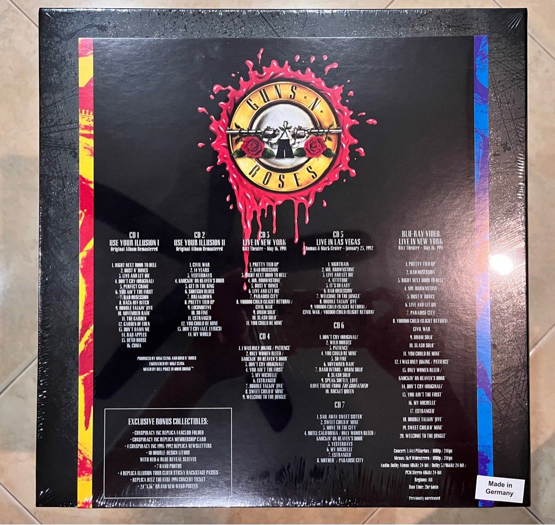 Guns N' Roses Use Your Illusion[Super Deluxe 7 CD/Blu-ray] Super Deluxe ...