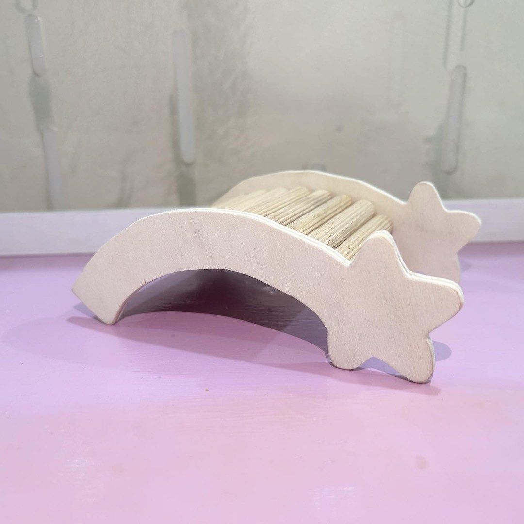 Hamster stars star stair bridge ladder stairs wooden hideout house hide ...