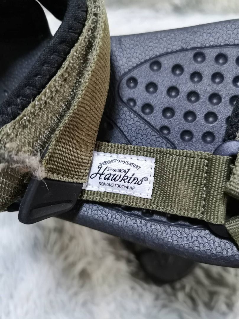 Hawkins Army Green Velcro Sandals on Carousell