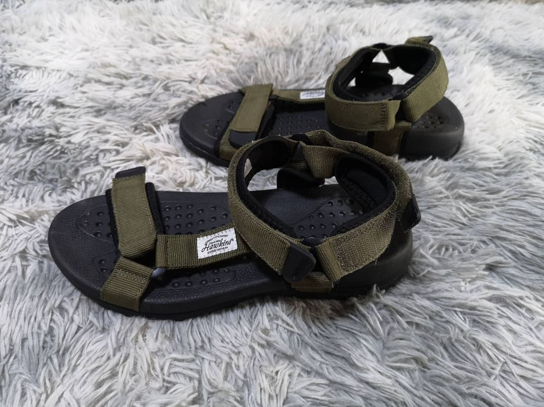 Hawkins Army Green Velcro Sandals on Carousell