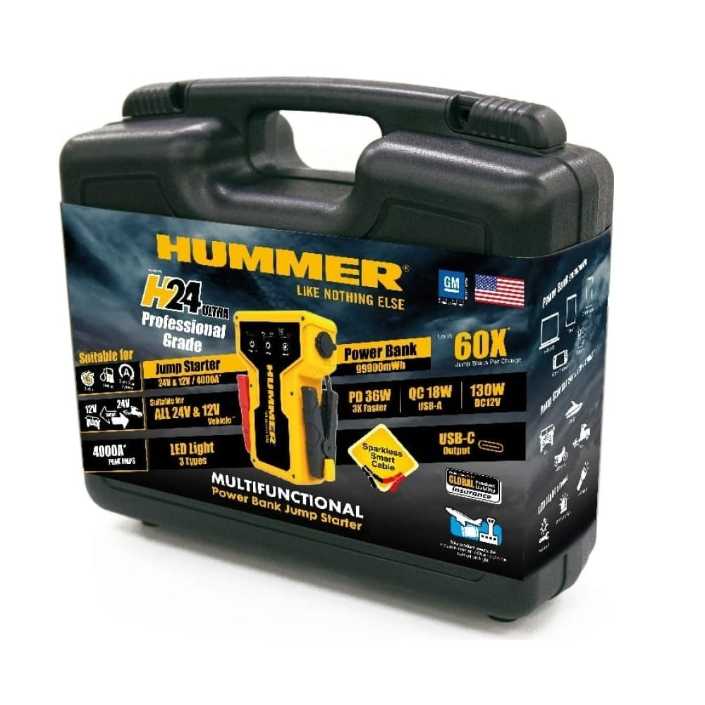 Hummer H24 Ultra 24V & 12V Jump Starter, 27000mAh on Carousell