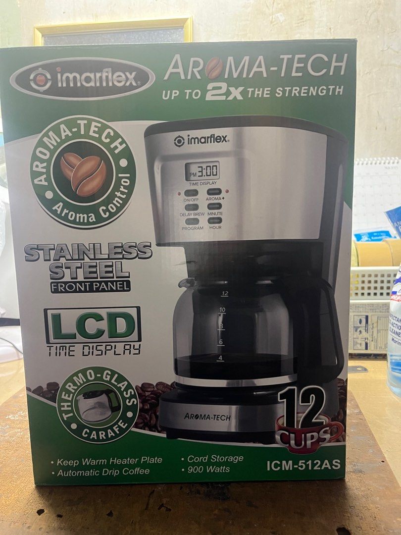 Imarflex Aroma-tech Coffee Maker ICM-512AS 12 Cups, TV & Home ...