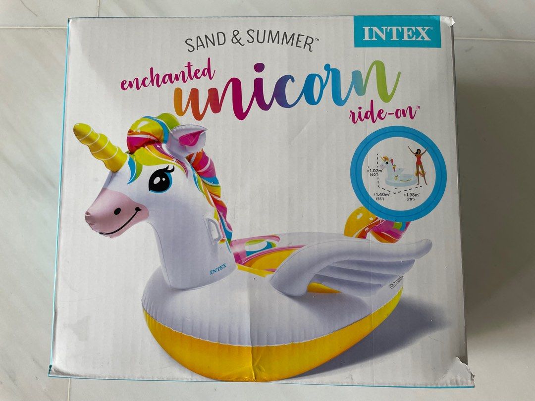 Intex Enchanted Unicorn Ride-On used float, Hobbies & Toys, Toys ...