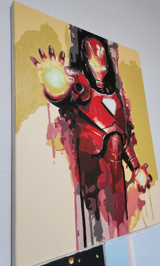 Iron Man (Paint by Numbers Completed), Hobbies & Toys, Memorabilia ...
