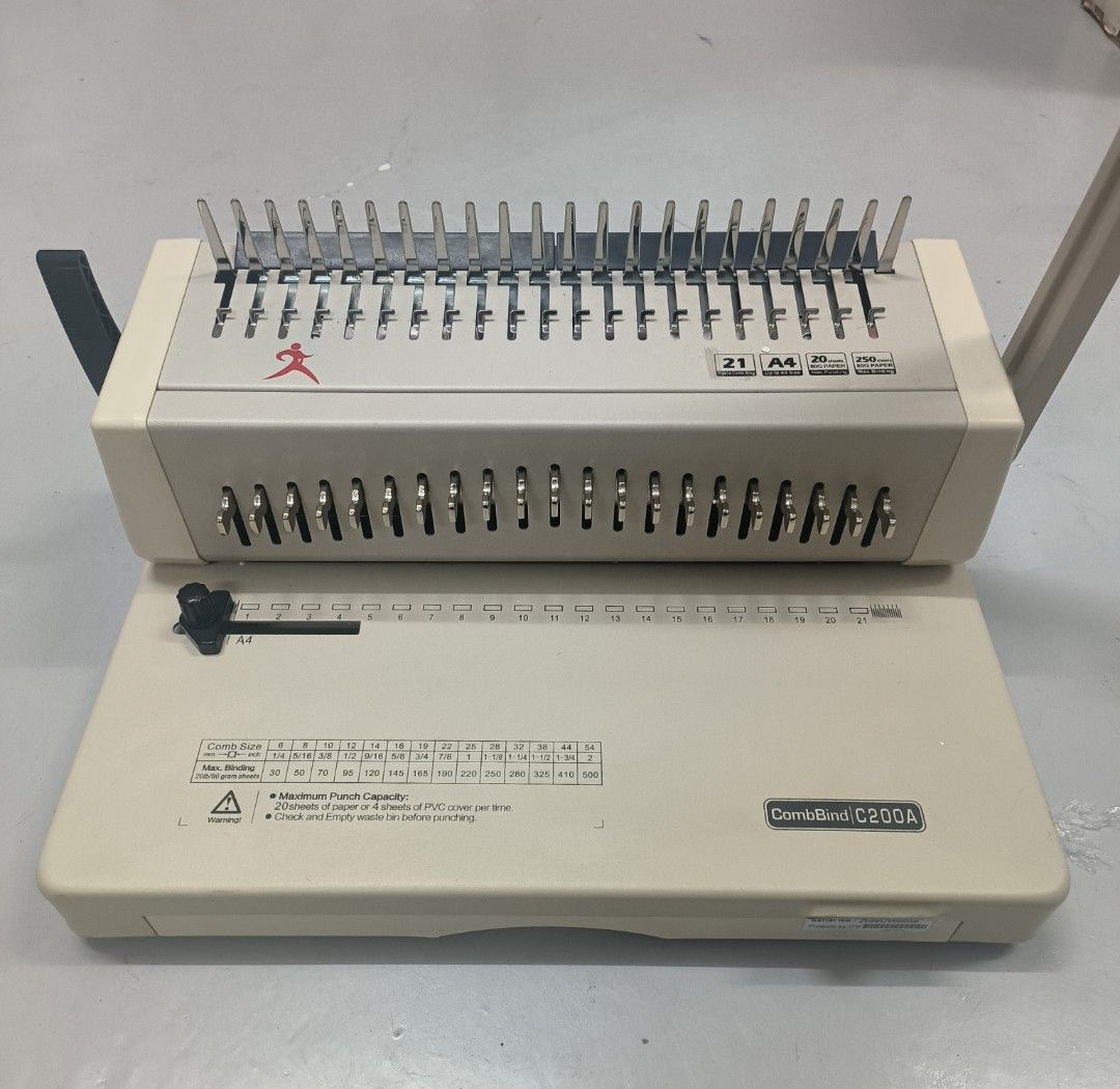 iTBOX Comb Binding Machine C200A, Hobbies & Toys, Stationery & Craft, Craft Supplies & Tools on ...