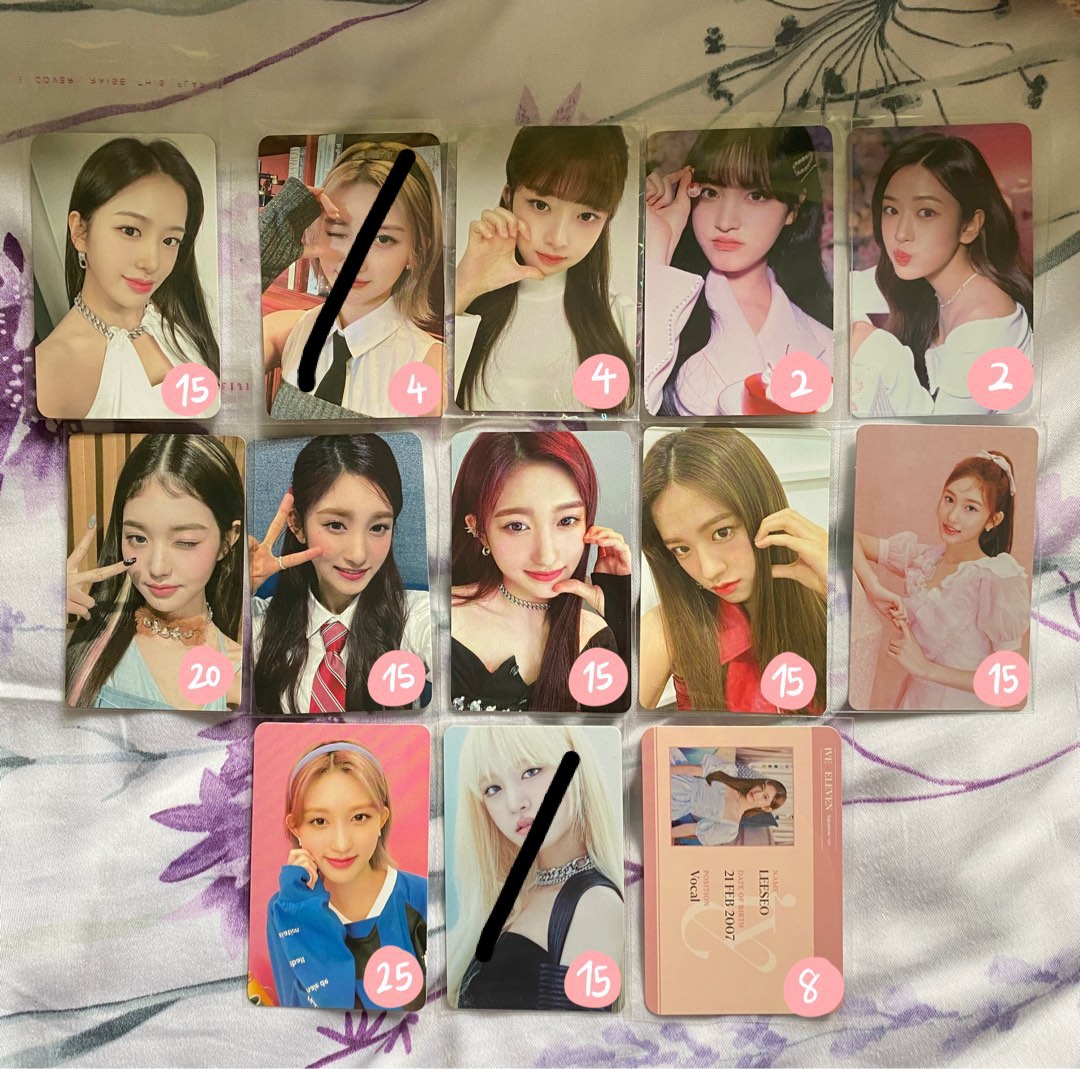 IVE Yujin gaeul rei wonyoung liz Leeseo photocards pcs eleven jp japan Soundwave LD seasons ...
