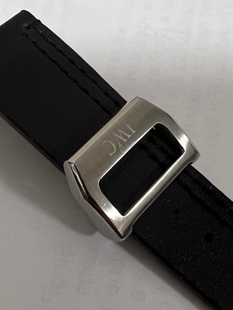 IWC Deployant clasp & leather strap, Luxury, Watches on Carousell