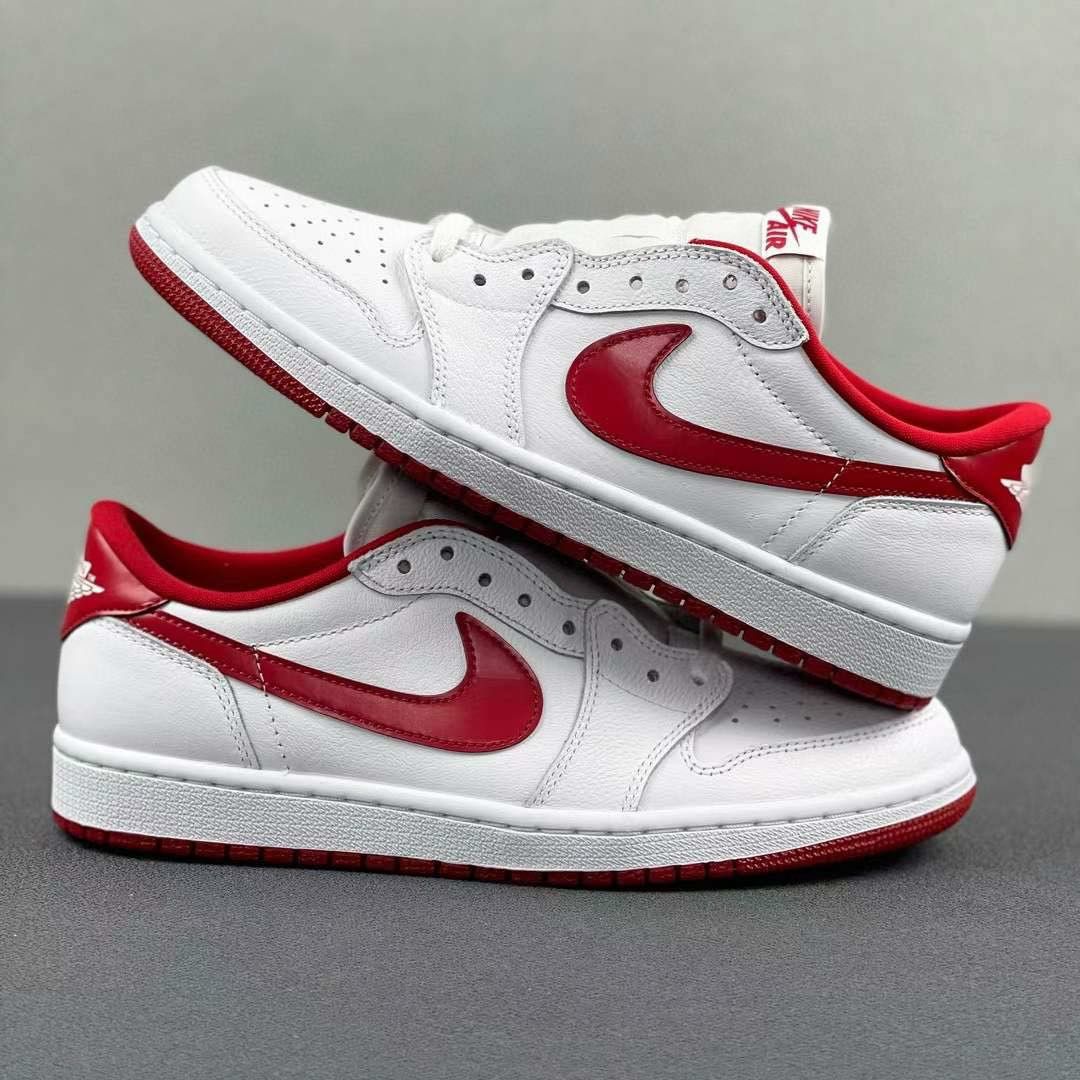 J1 Low OG "Varsity Red", Men's Fashion, Footwear, Sneakers on Carousell
