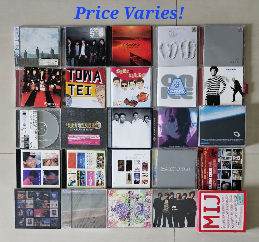 J Pop,KAT-TUN,Arashi,Chage & Aska,Kobukuro,The Gospellers,Towa Tei ...