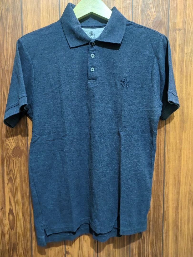 Kaos Polo Rugby Biru Corak Polos, Fesyen Pria, Pakaian , Atasan di ...