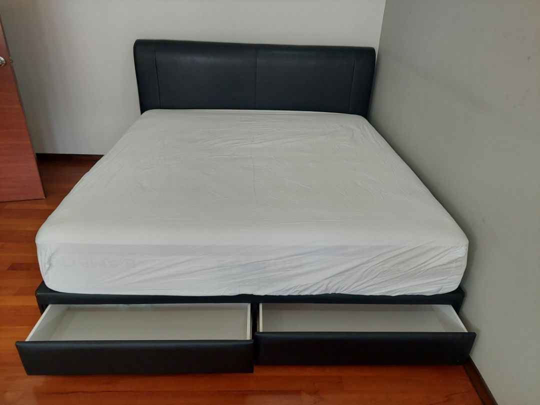 King Koil bed frame w mattress, Furniture & Home Living, Furniture, Bed ...
