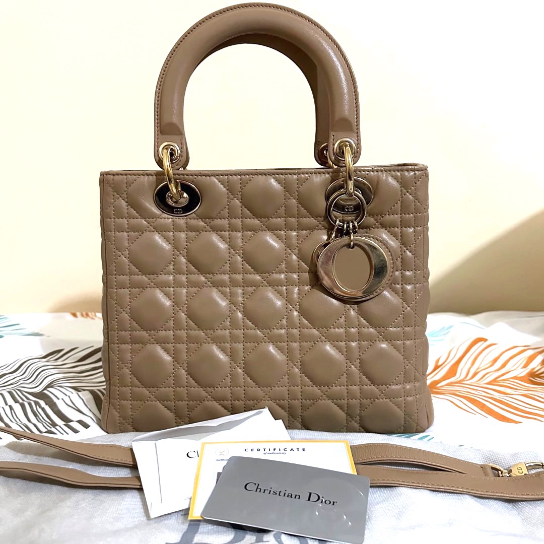 Lady dior Medium Beige (complete inclusions) on Carousell