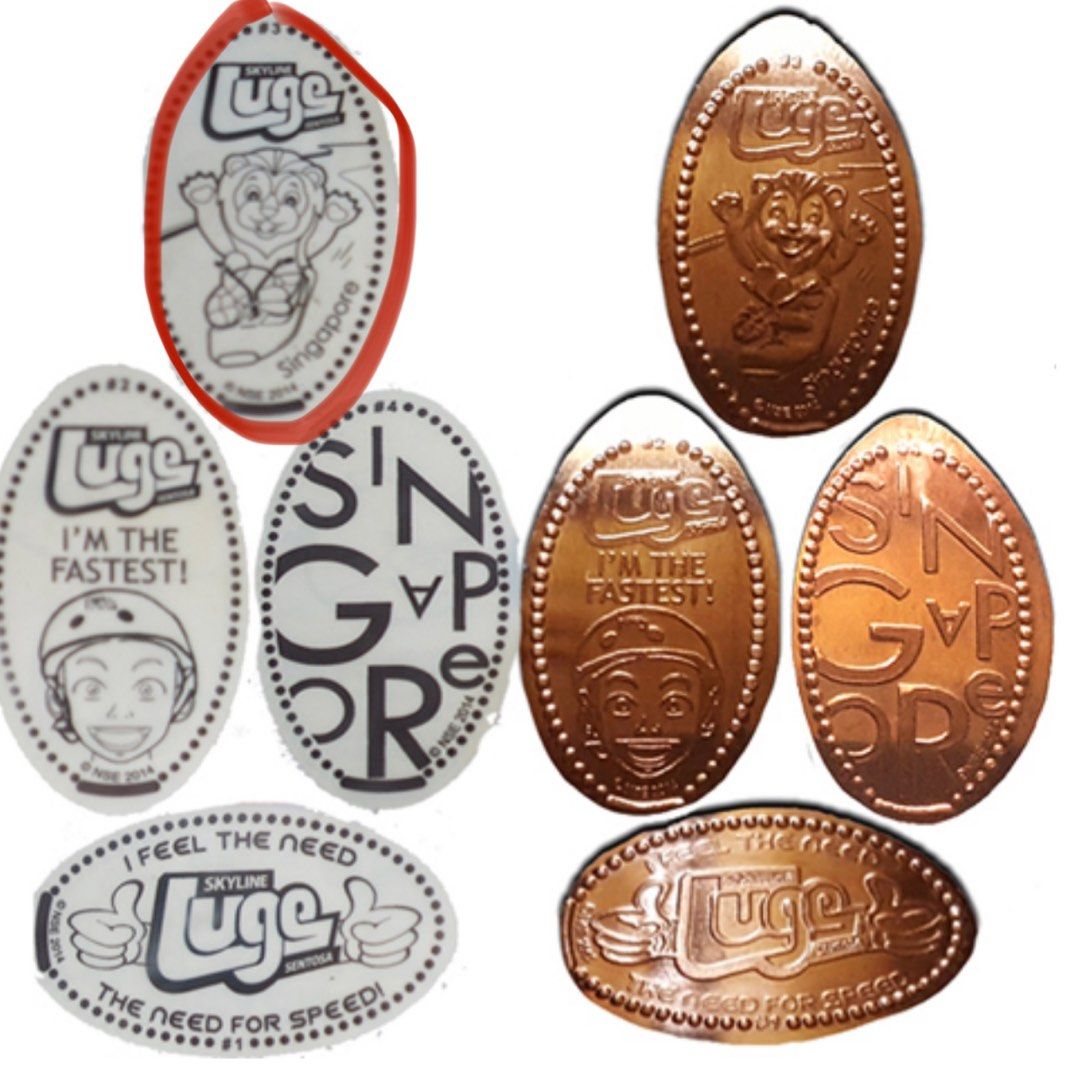 LF Singapore pressed coins, penny / elongated coins, Hobbies & Toys ...