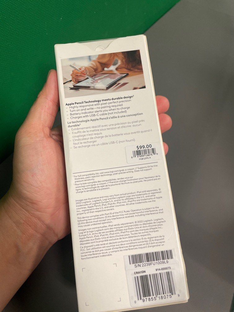 Logitech Crayon Pencil for Ipad, Computers & Tech, Parts & Accessories ...