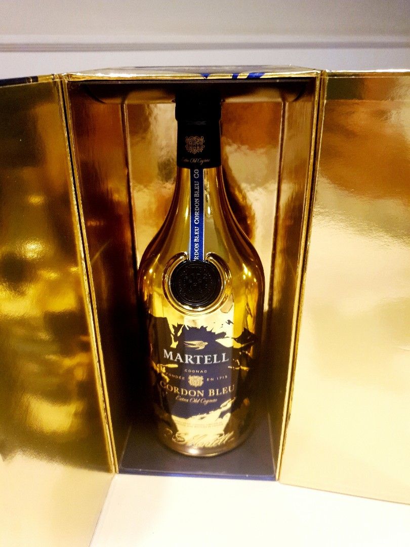 Martell Cordon Bleu Extra Old Cognac in a Stunning Gold and Blue Gift ...