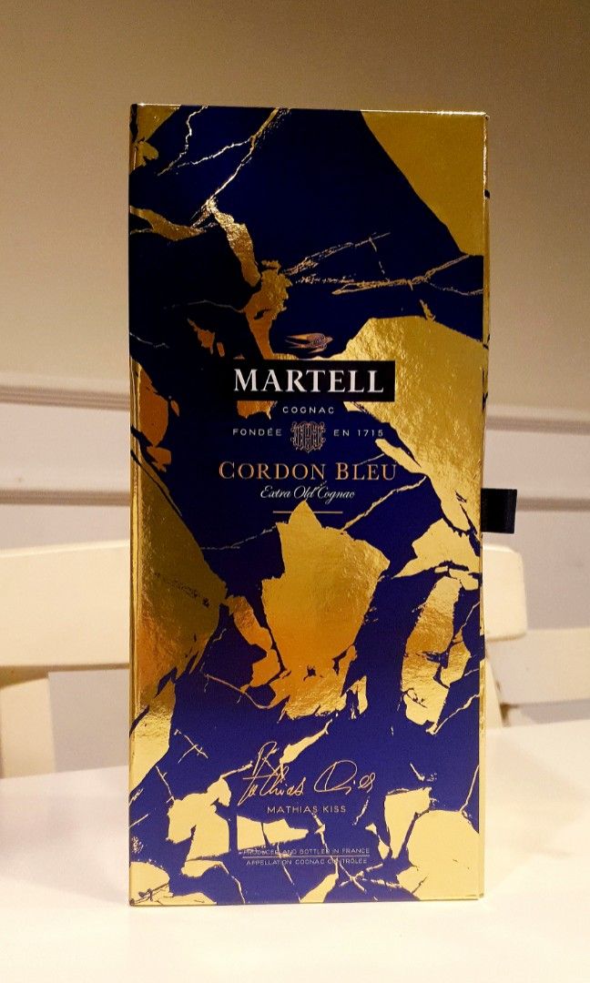 Martell Cordon Bleu Extra Old Cognac in a Stunning Gold and Blue Gift ...