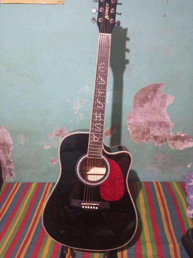 Mavey Baybayin acoustic Guitar with Built-in preamp tuner KLT10A W ...