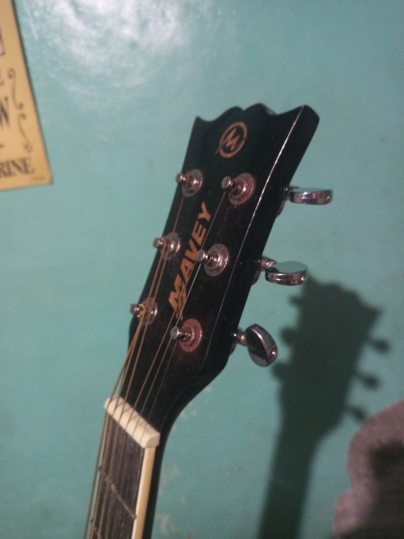 Mavey Baybayin acoustic Guitar with Built-in preamp tuner KLT10A W ...