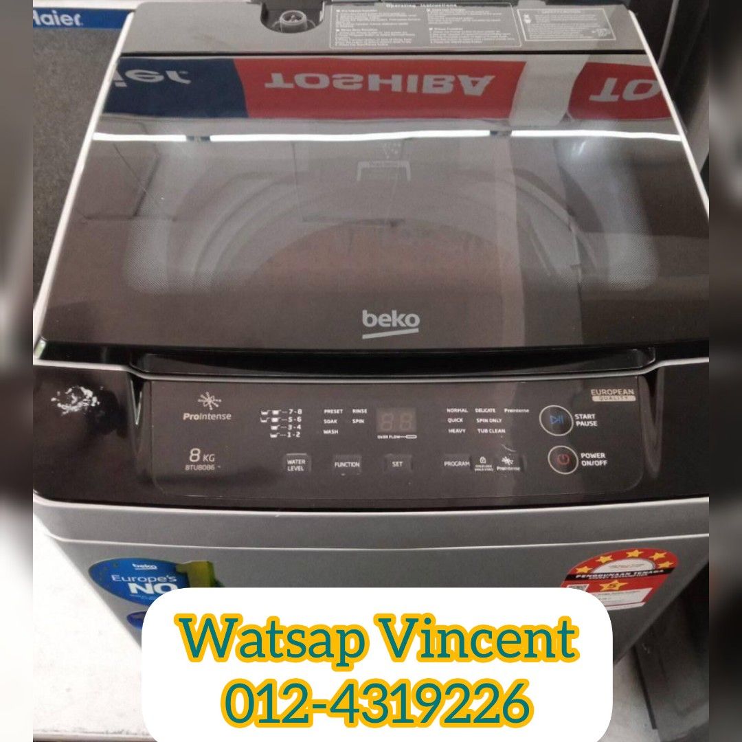 Mesin Basuh 8KG Auto Beko Ansuran Kedai, TV & Home Appliances, Washing ... Mesin Basuh 8KG Auto Beko Ansuran Kedai, TV & Home Appliances, Washing ...