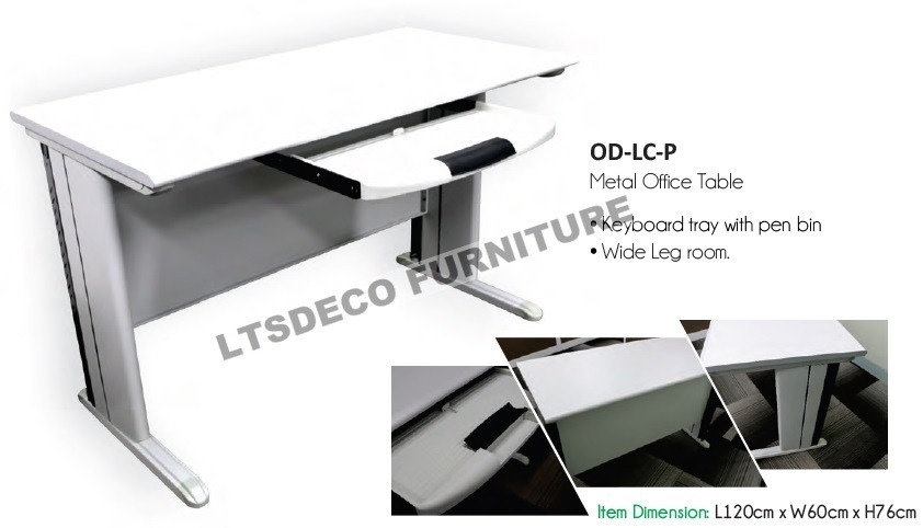 METAL LEG TABLE FREESTANDING OFFICE FURNITURE on Carousell