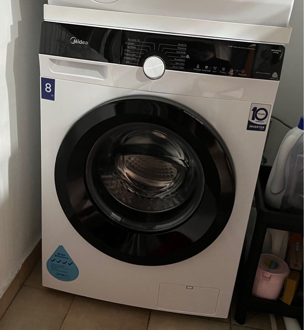 MIDEA MFK868W 8KG KNIGHT FRONT LOAD INVERTER WASHING MACHINE, TV & Home ...