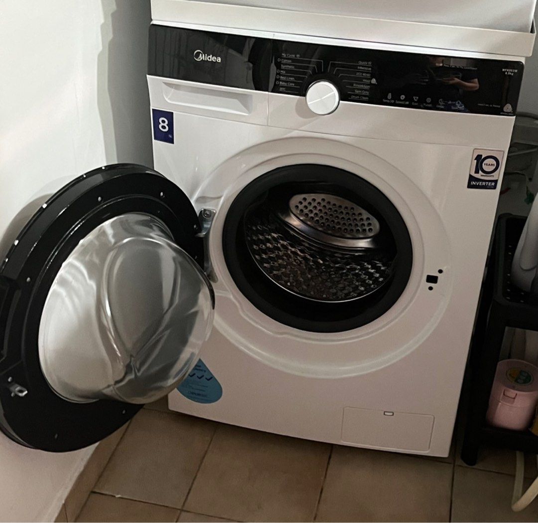 MIDEA MFK868W 8KG KNIGHT FRONT LOAD INVERTER WASHING MACHINE, TV & Home ...