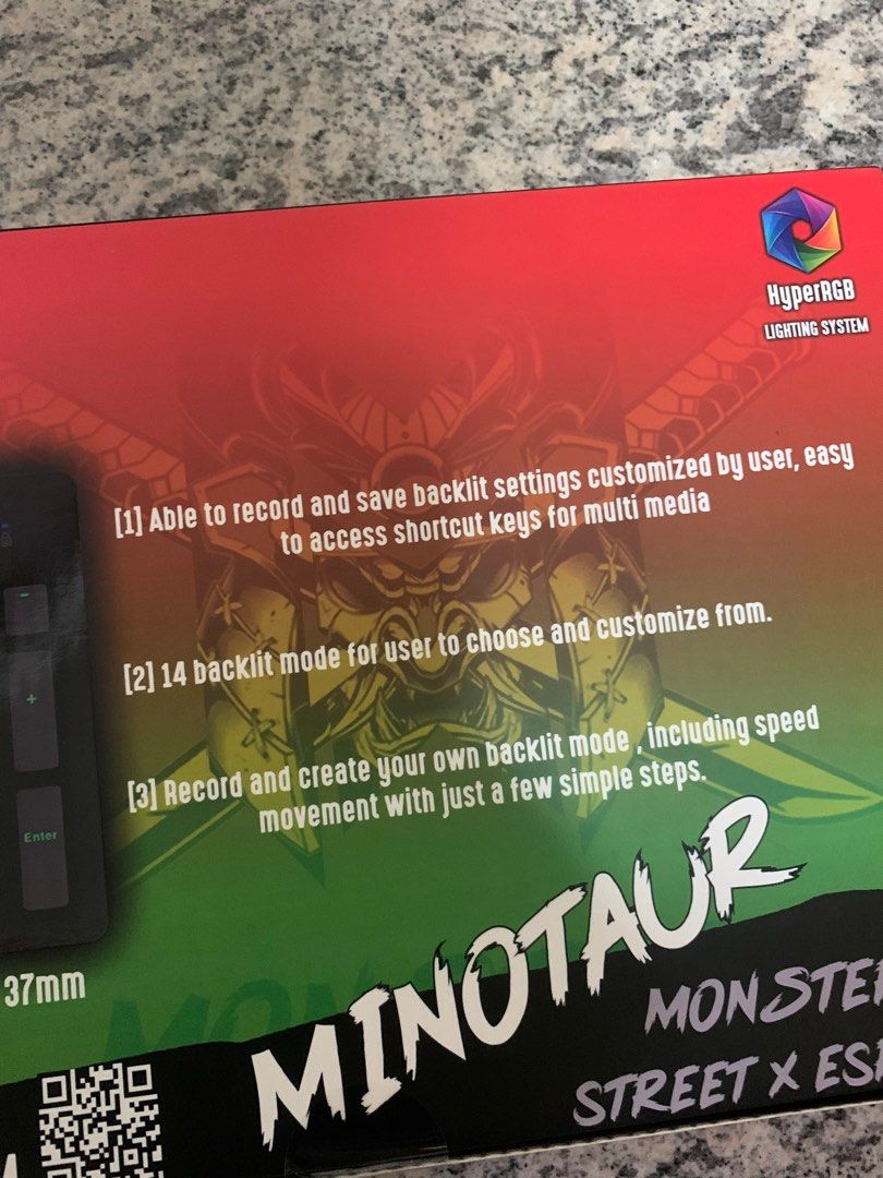 MonsterX Minotaur Esports Gaming RGB Mechanical Keyboard Monster X ...