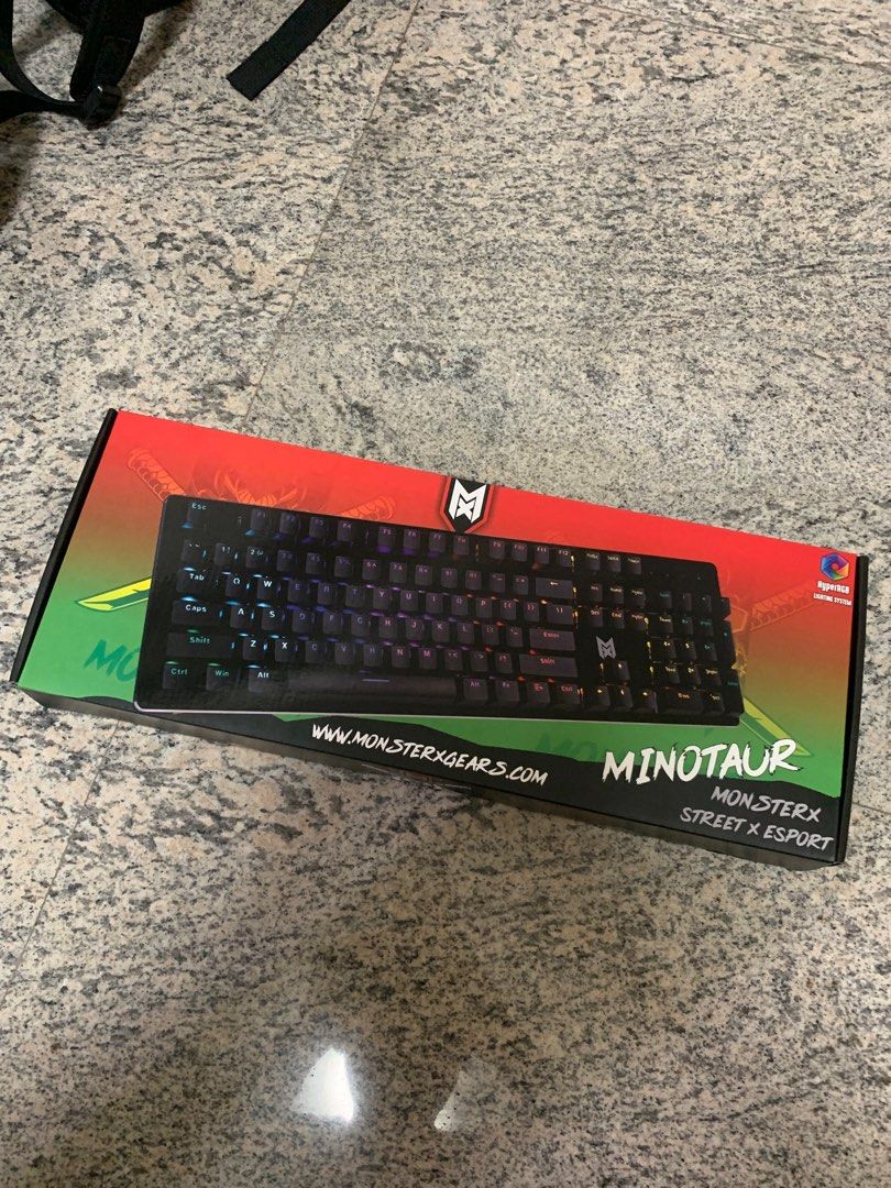 MonsterX Minotaur Esports Gaming RGB Mechanical Keyboard Monster X ...