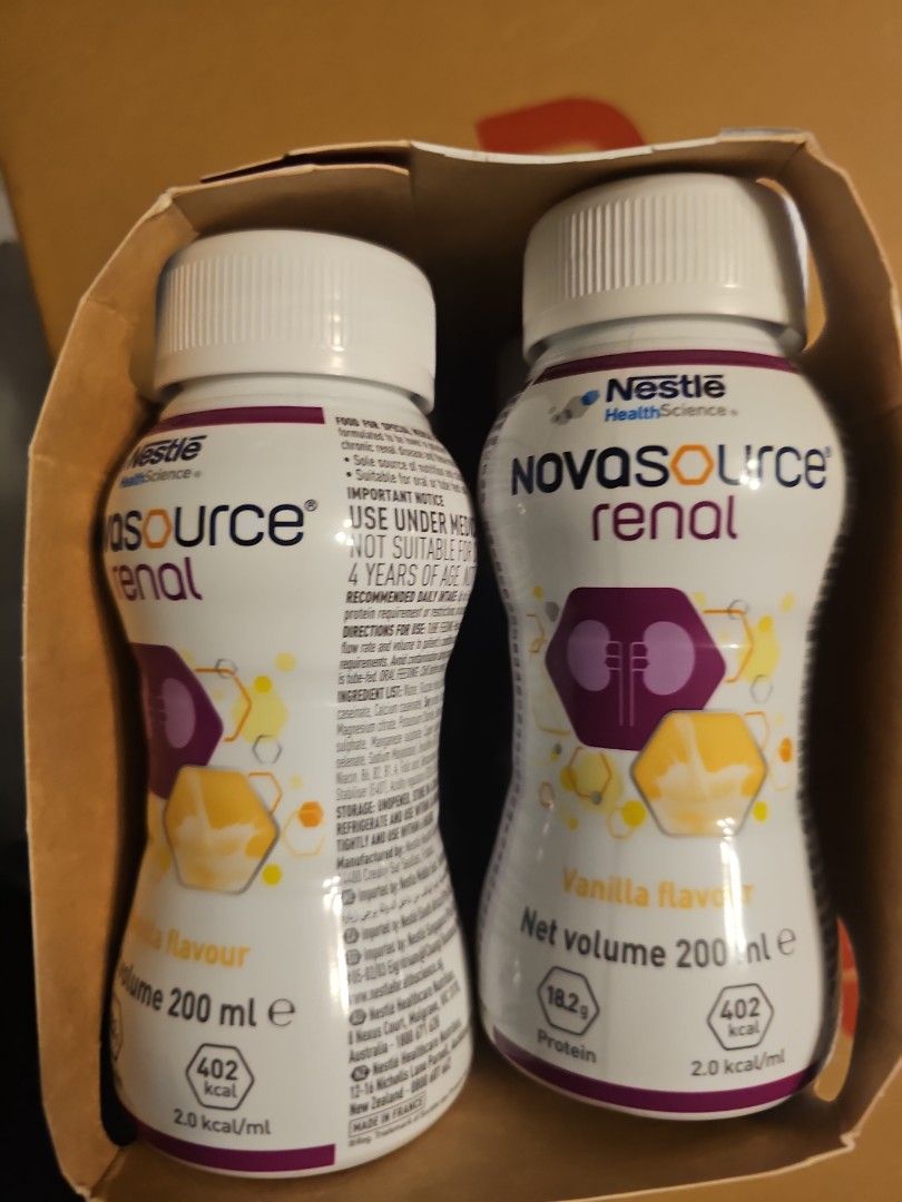 Nestle Novasourse Renal Vanilla flavour, Health & Nutrition, Health ...